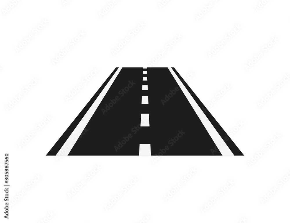road icon isolate on white background, vector Stock Vector | Adobe Stock