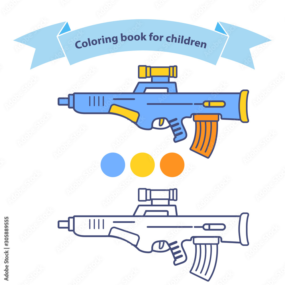 Coloring Pages Of Machine Guns