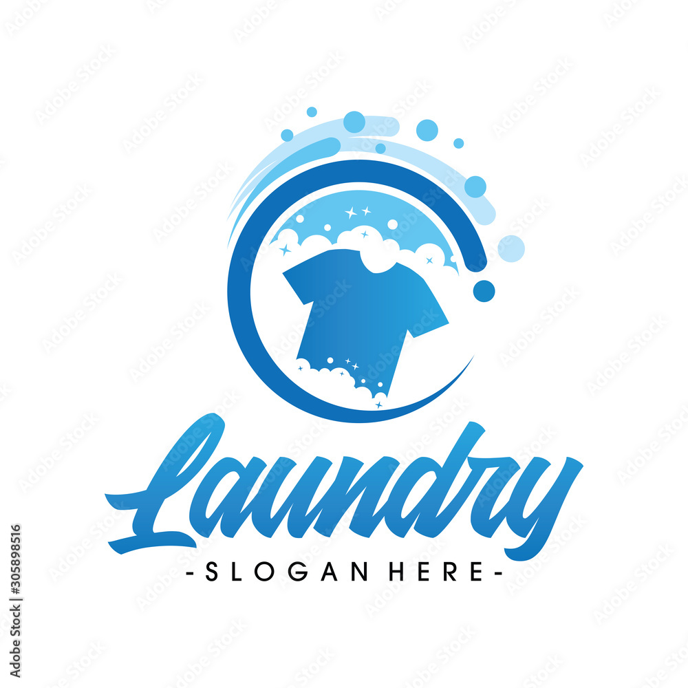 Laundry Logo, Dry Cleaning Logo, Creative laundry logo Vector Stock ...