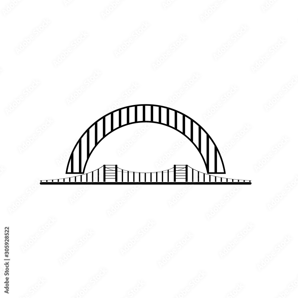 Bridge Concept Logo Design Template Stock Vector | Adobe Stock