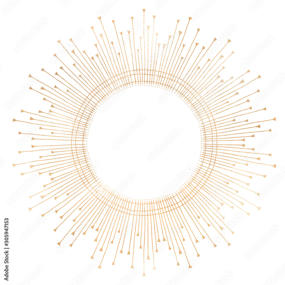 Gold Circle line art mandala Stock Illustration | Adobe Stock