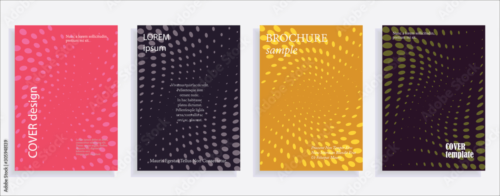 Minimalistic cover design templates. Set of layouts for covers of books ...