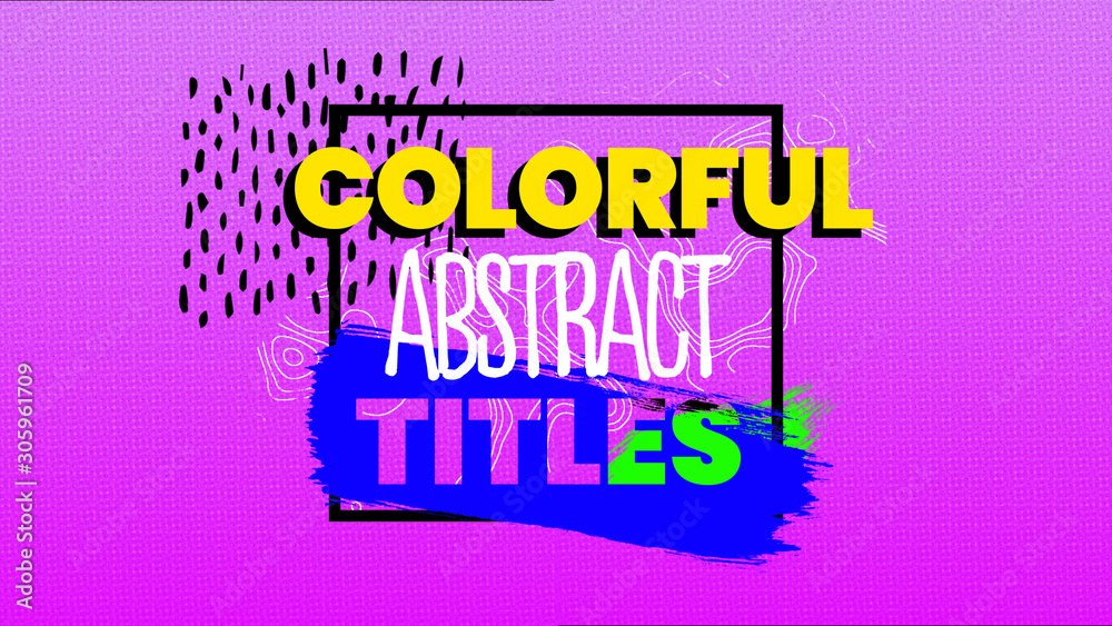Colorful Abstract Titles Stock Template | Adobe Stock