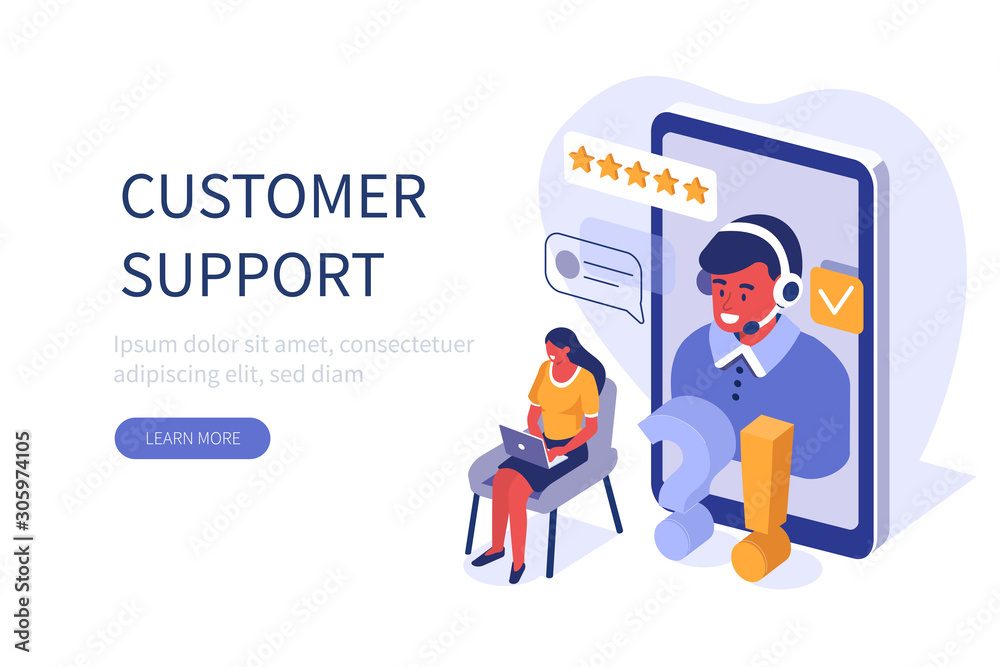 Woman Customer Asking Questions and Receive Answers. Male Customer ...