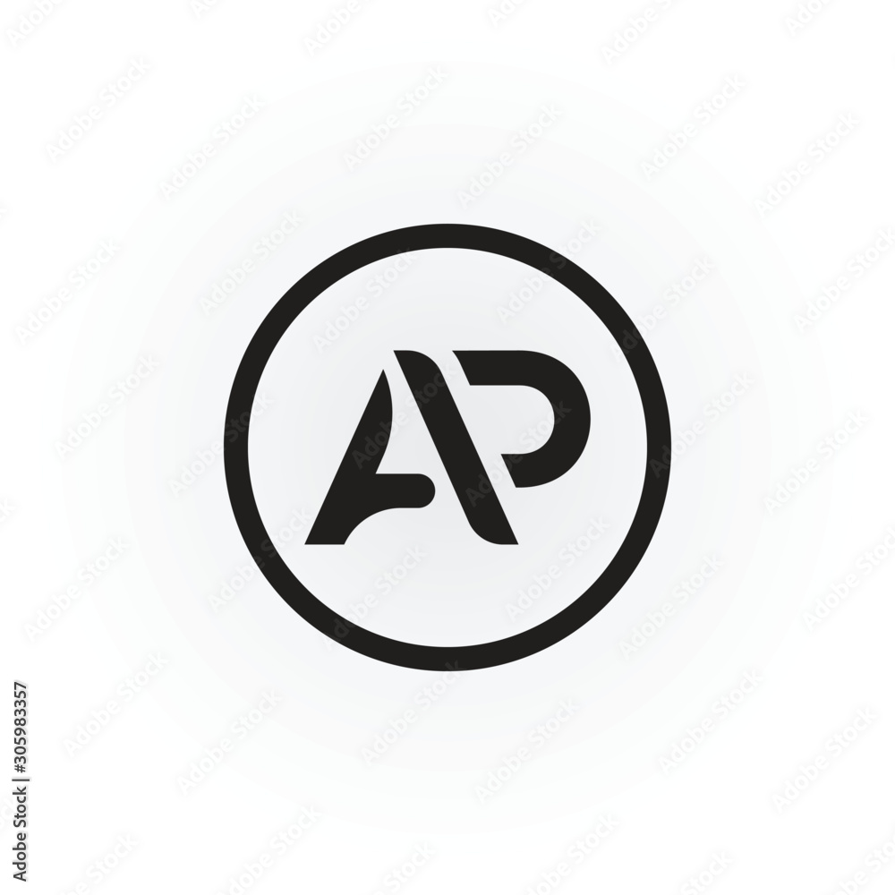 Vetor do Stock: Initial letter AP simple logo Vector template. Simple ...
