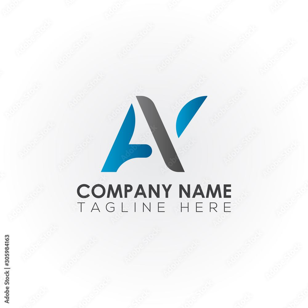 Initial letter AY simple logo Vector template. Simple AY Letter logo ...