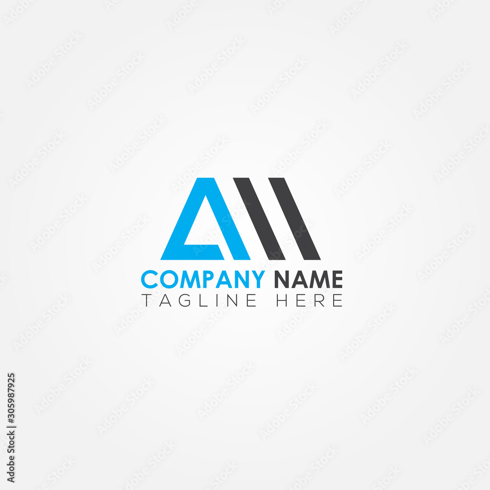 Initial letter AW simple logo Vector template. Simple AW Letter logo ...
