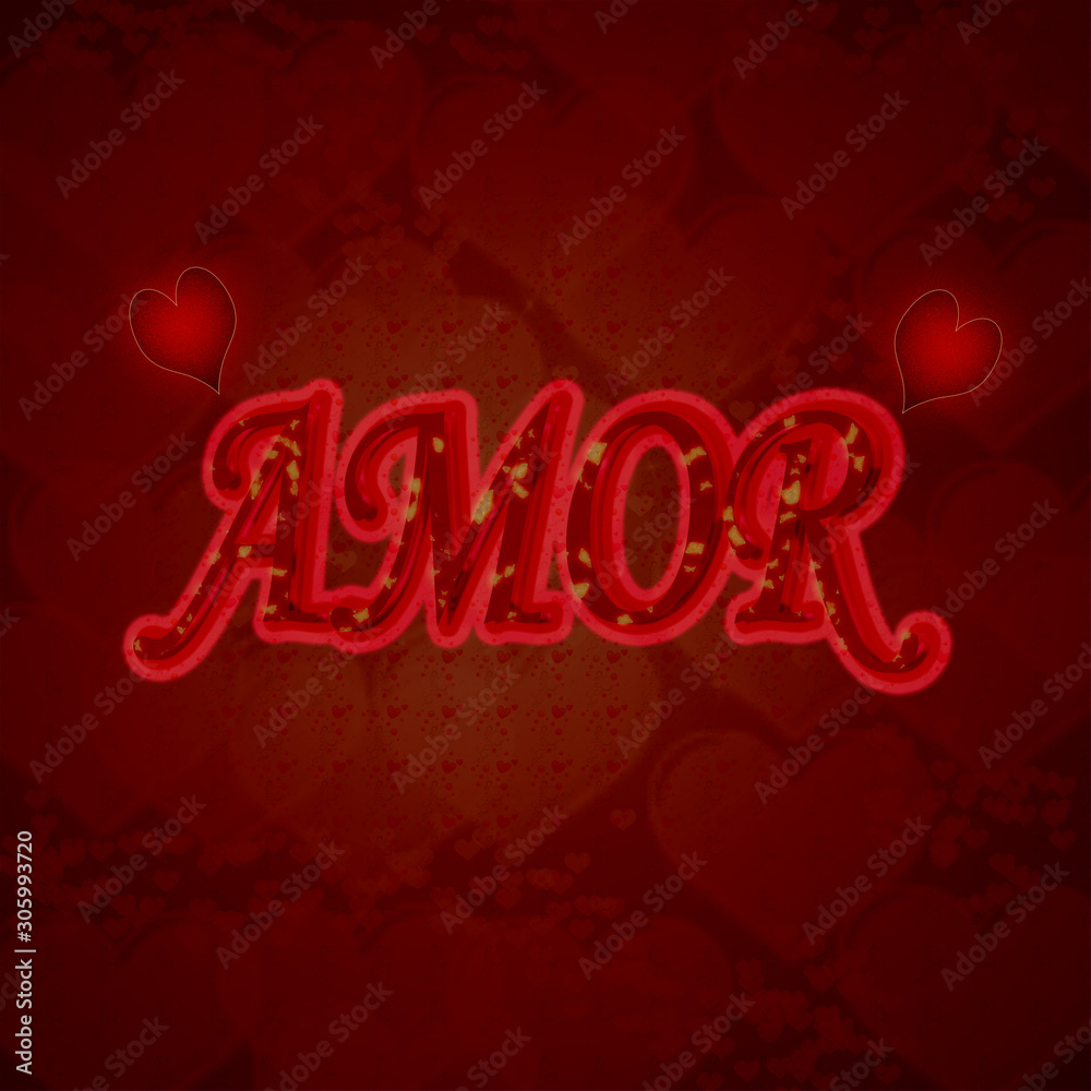 el amor representado por su color favorito el rojo pasion Stock ...