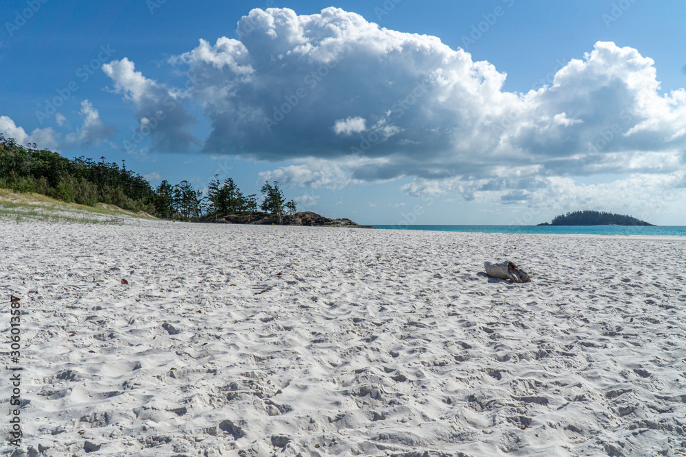 the white beach of the Whitsunday Islands in Australia, which consists ...