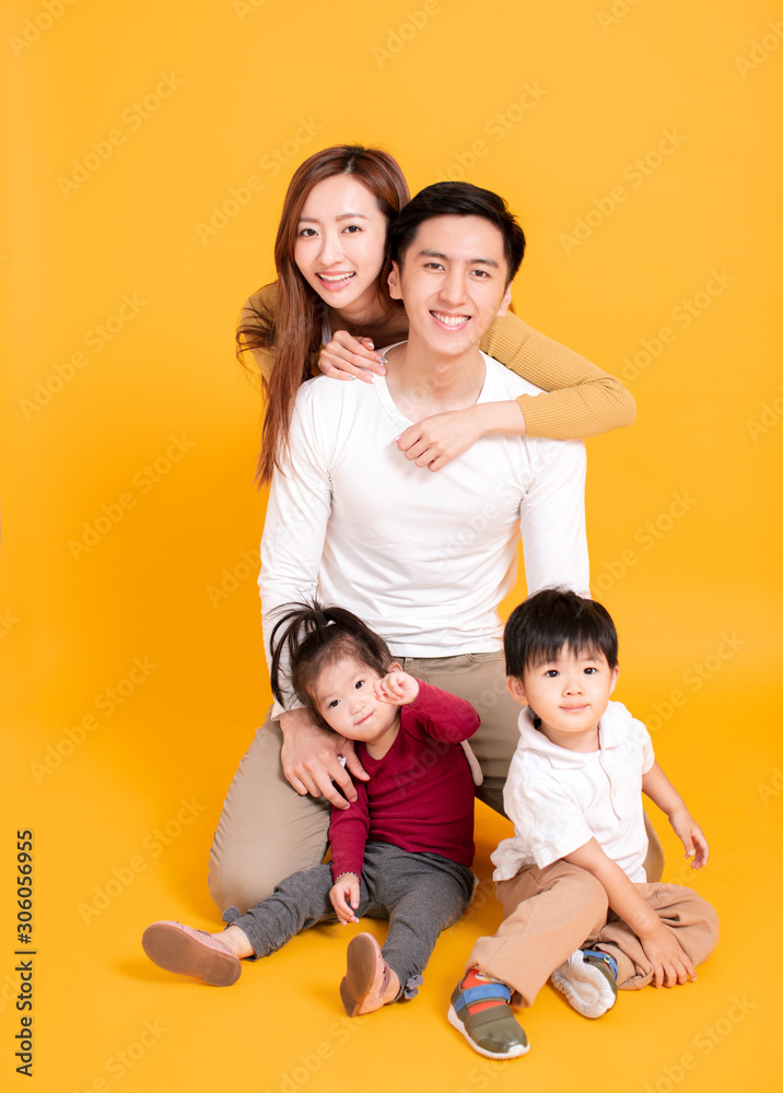happy asian family sitting together Stock Photo | Adobe Stock
