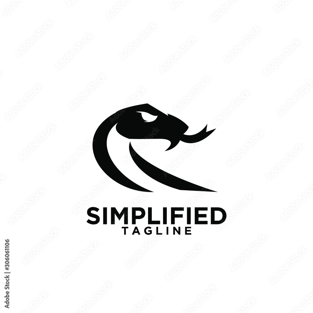 viper snake head logo icon design Stock Vector | Adobe Stock