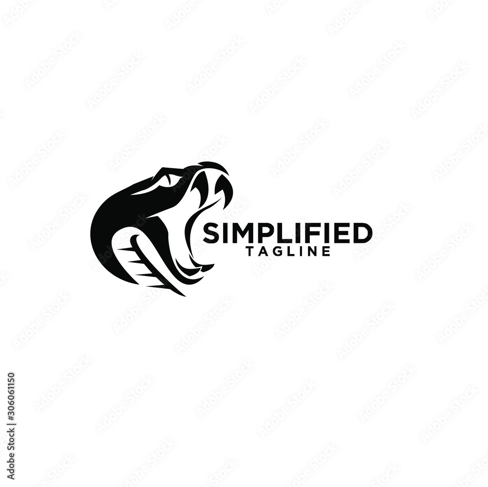 viper snake head logo icon design Stock Vector | Adobe Stock