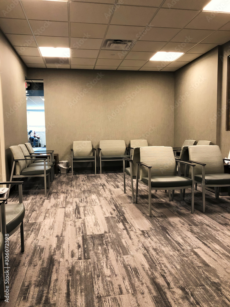 Professional business office waiting area. Modern interior of a clinic ...