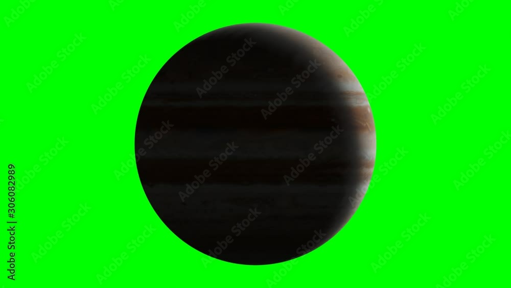 planet Jupiter rotating, solar system object in outer space isolated on ...