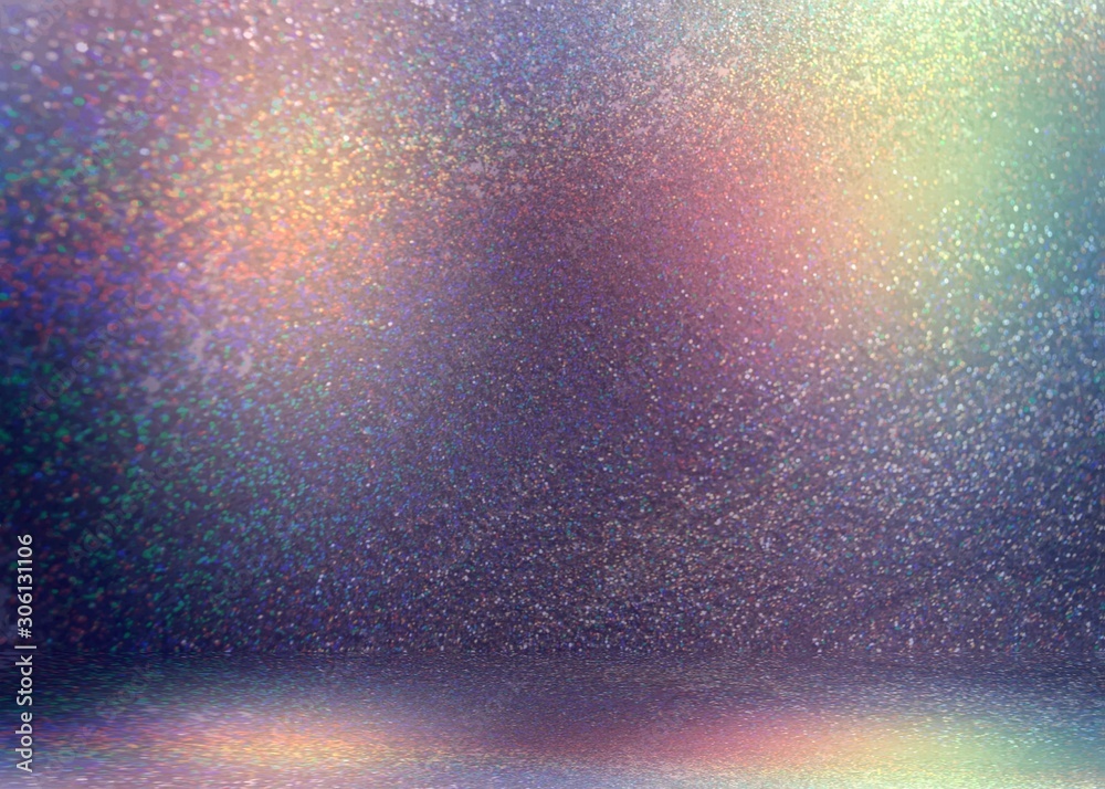 Shimmer spectrum colorful 3d background. Magical glitter studio. Bright ...