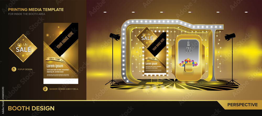 Golden Booth Design in Vector Stock Vector | Adobe Stock