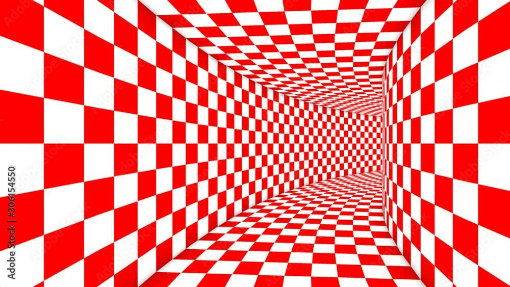An impressive 3d rendering of a symmetrical illusion formed by red and ...