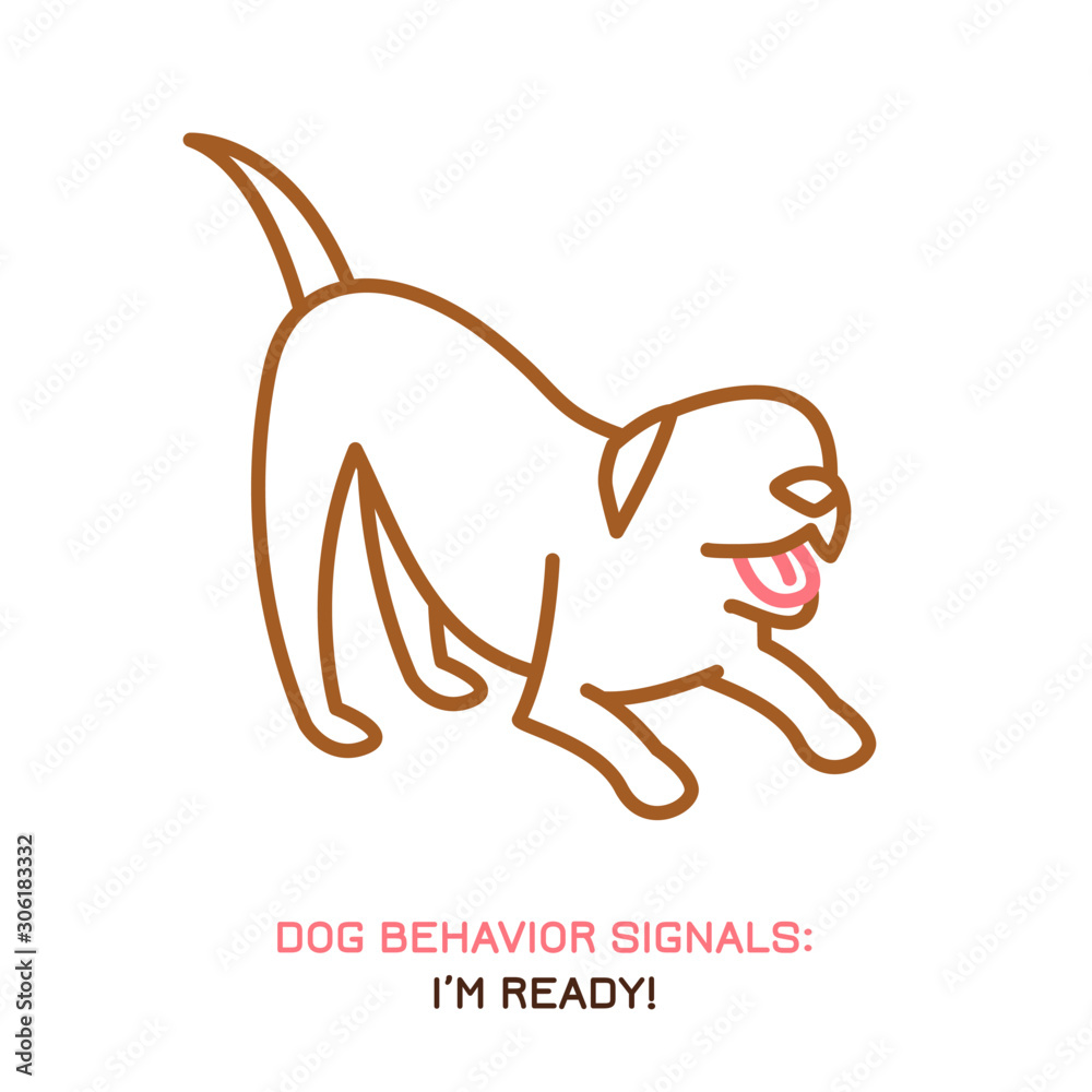 Dog Behavior Icons Stock Vector | Adobe Stock