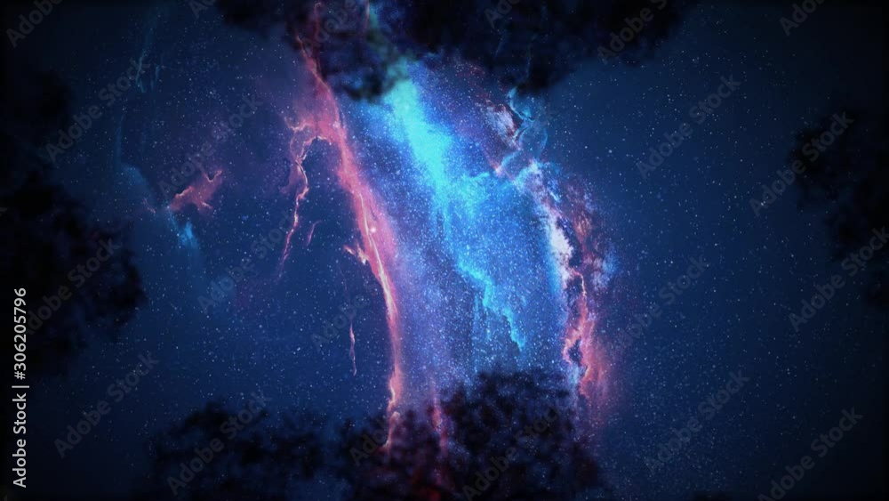 Milky way background. Starry night sky animation. Stock Video | Adobe Stock