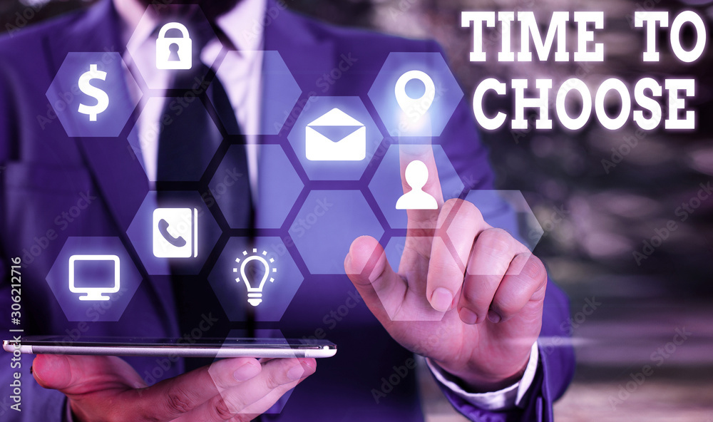 Handwriting text Time To Choose. Conceptual photo Judging the merits of ...