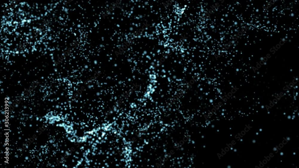 Digital wave music or Nerve wave and small atom particles move motion ...