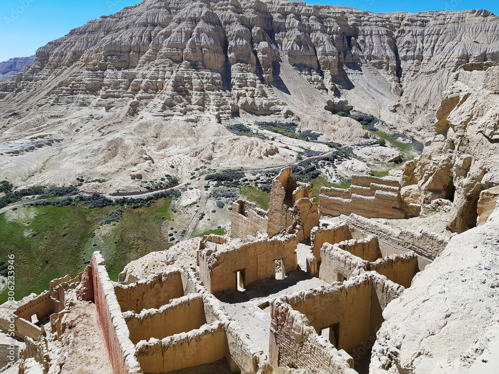 Ancient Tholing Monastery, Tibet. Ruins of ancient capital of Guge ...