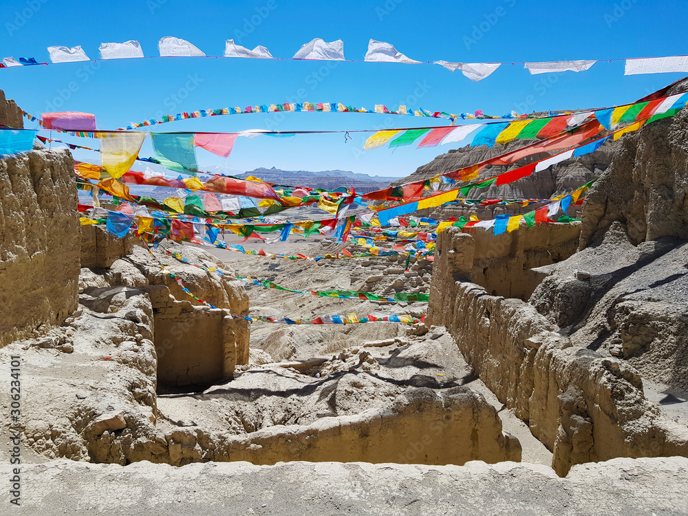 Ancient Tholing Monastery, Tibet. Ruins of ancient capital of Guge ...