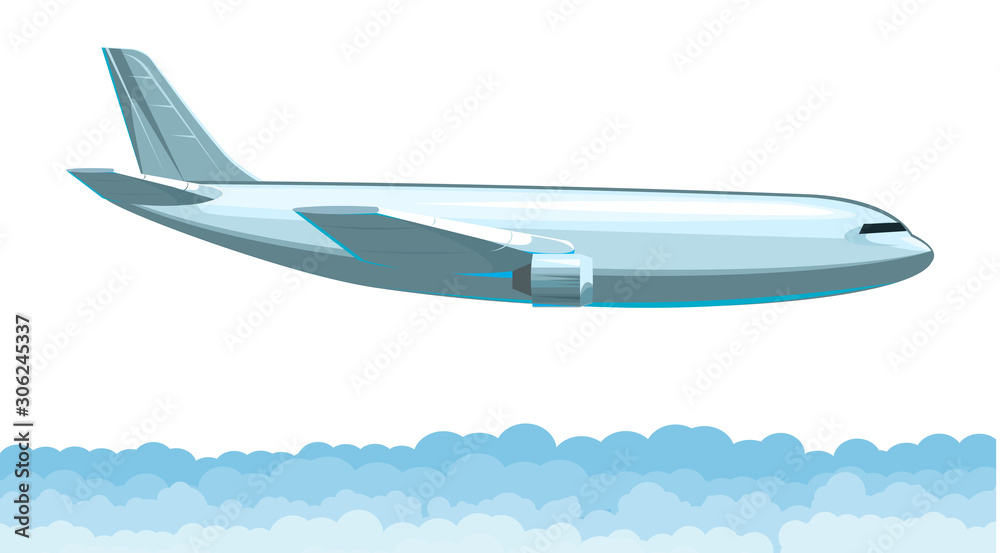 Cargo airplane. Vector. Airplane for the transport of goods. Plane ...