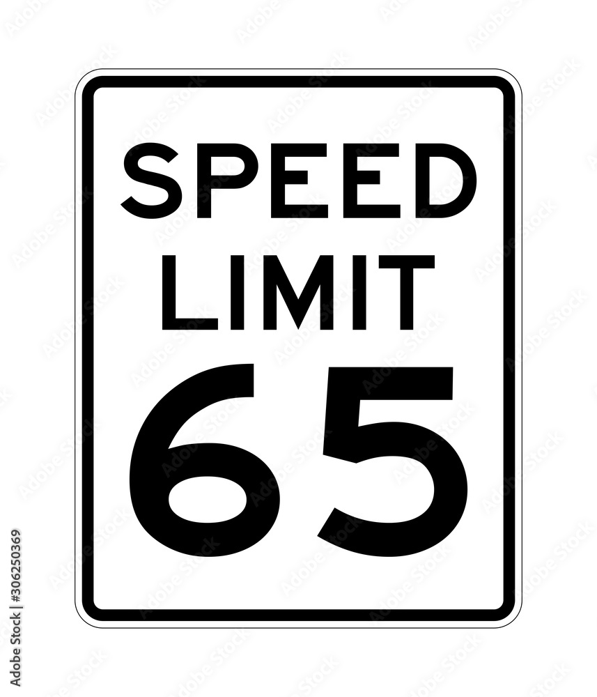 Speed Limit Sign 65