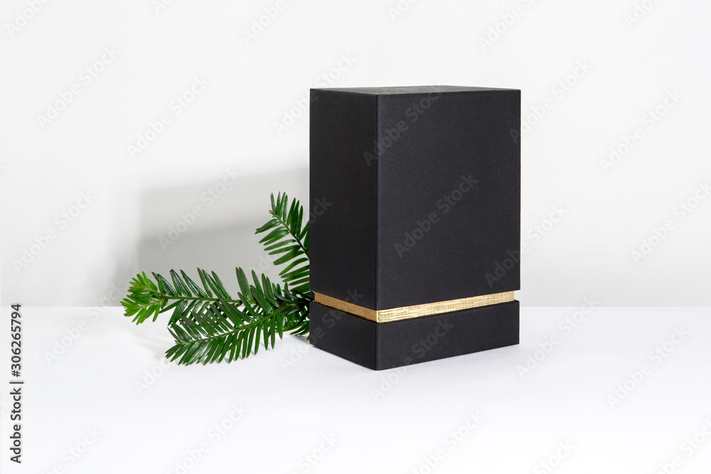 luxury black box for christmas Stock Photo | Adobe Stock