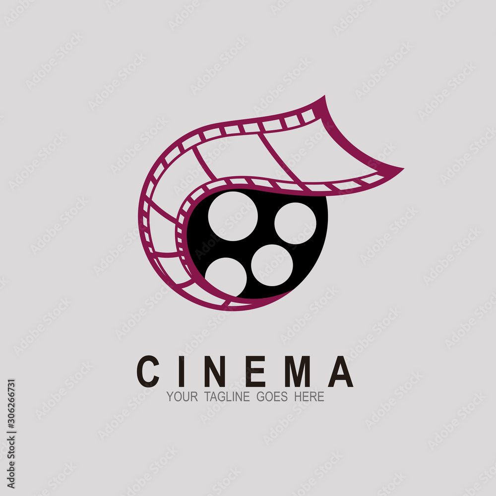 Film logo design template vector isolated illustration, Abstract cinema logo vector template ...