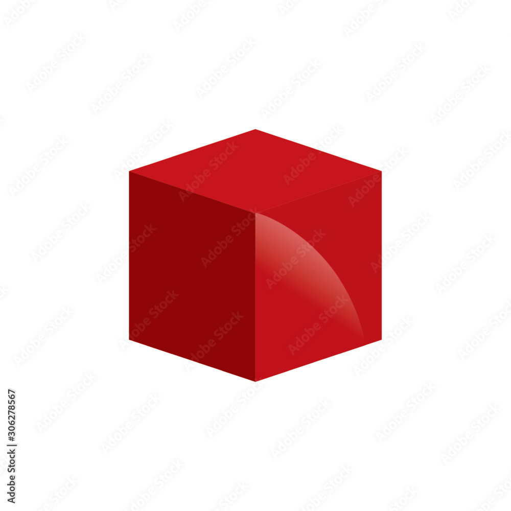 geometric figure cube design Stock Vector | Adobe Stock