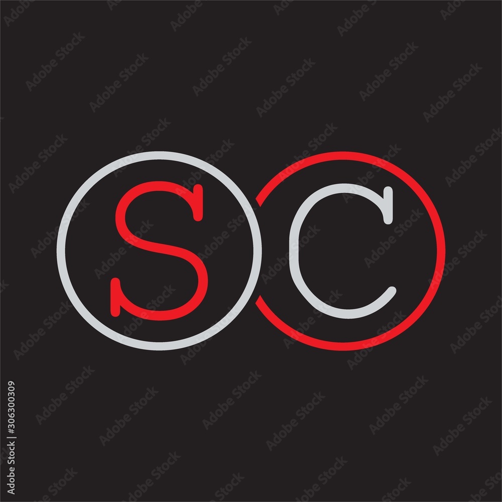 SC Initial letter linked circle capital monogram logo modern template ...