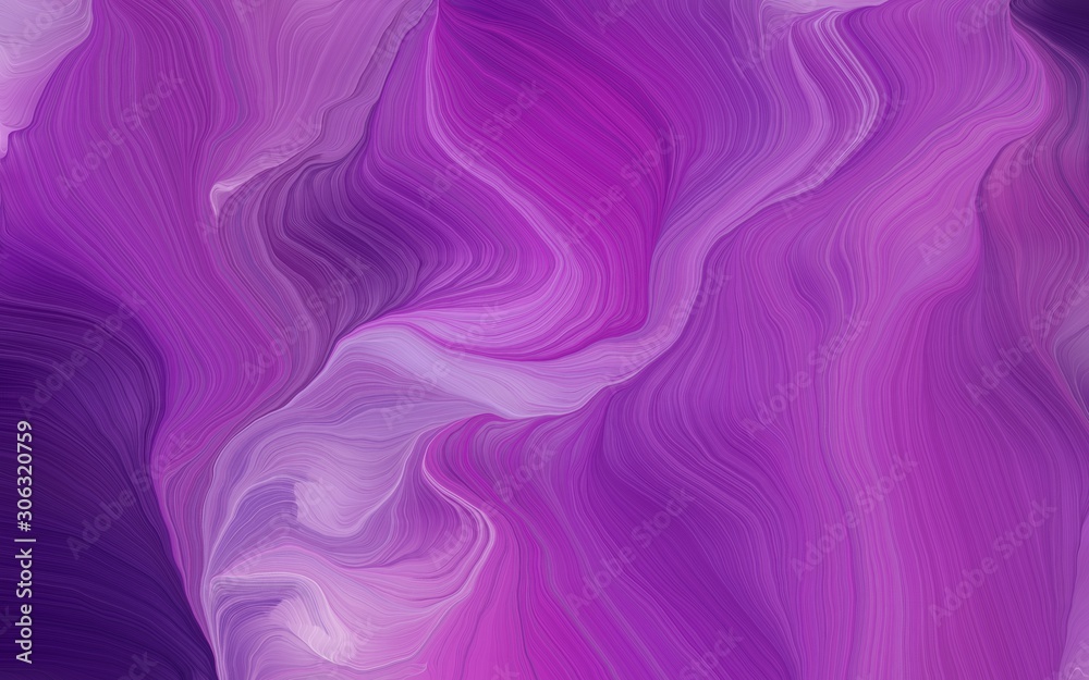 elegant curvy swirl waves background illustration with moderate violet ...