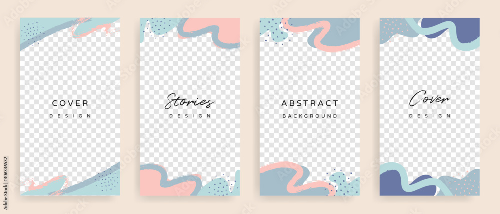 Social media stories and post creative Vector set. Background template ...