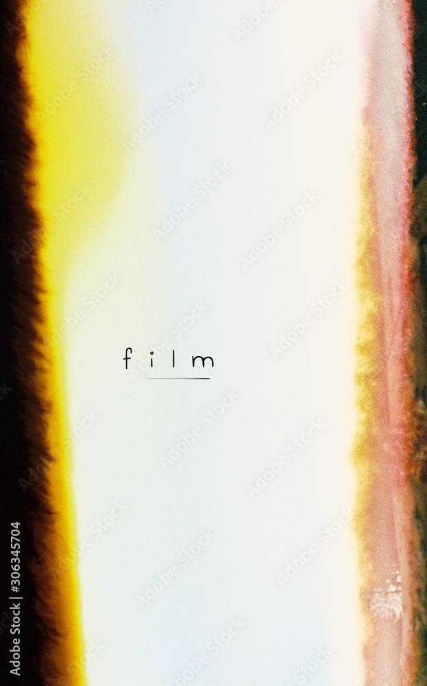 Abstract Half of the image cut off from light effect for film.Designed ...