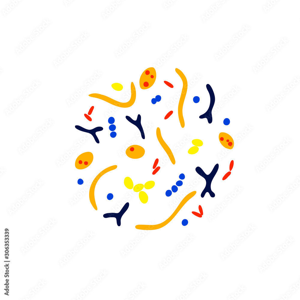 Vector isolated illustration of probiotics Stock Vector | Adobe Stock