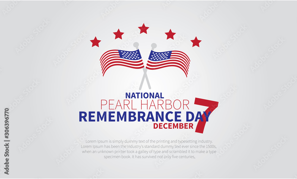 Pearl Harbor Remembrance Day 7 December 1941 , 2020 Stock Vector ...