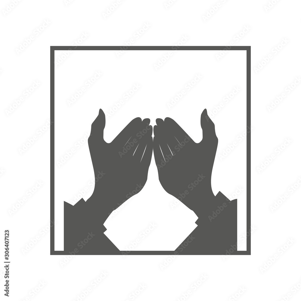 Muslim Man Praying icon. Trendy linear Muslim Man Praying logo concept ...