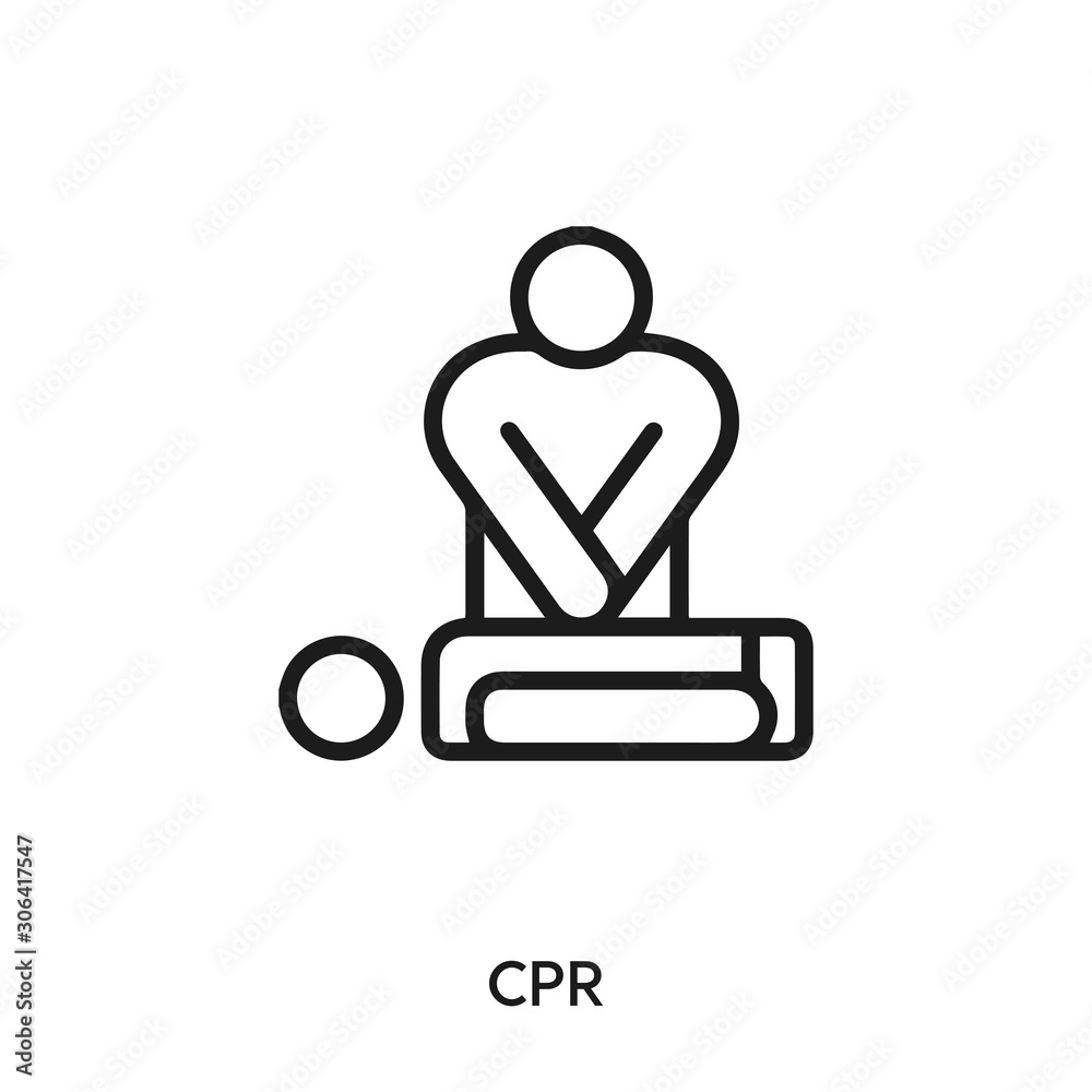 CPR icon vector. CPR icon vector symbol illustration. Modern simple ...