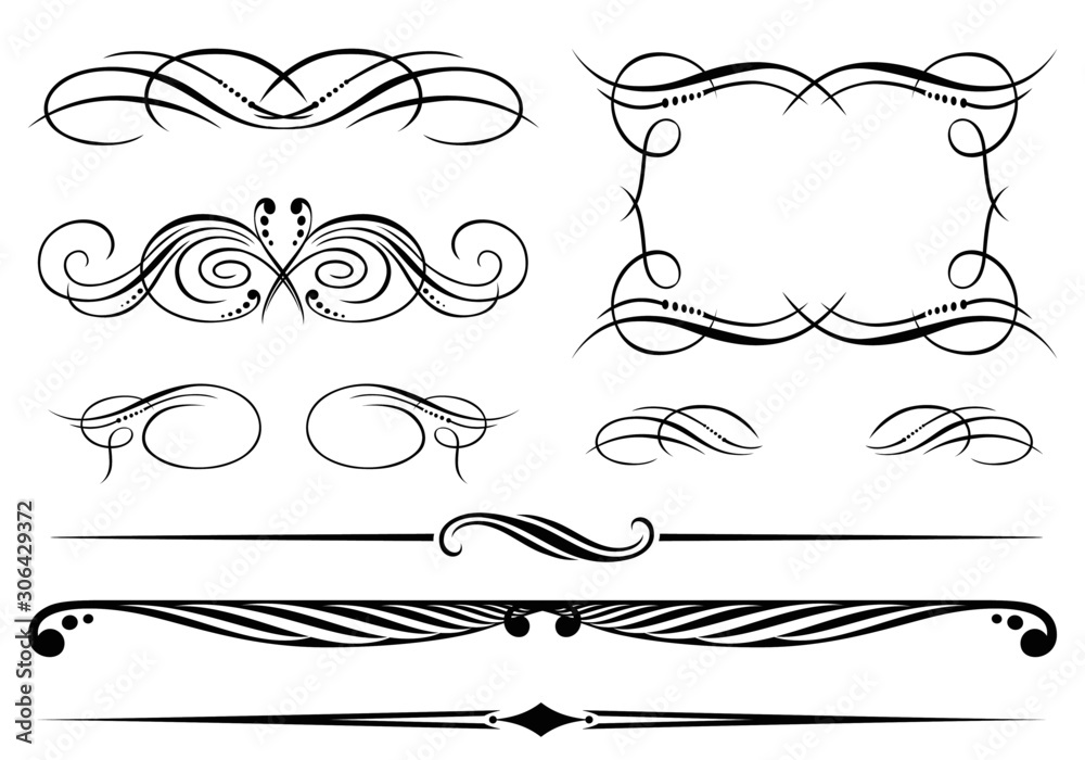 Western vintage page decoration design elements Stock Vector | Adobe Stock