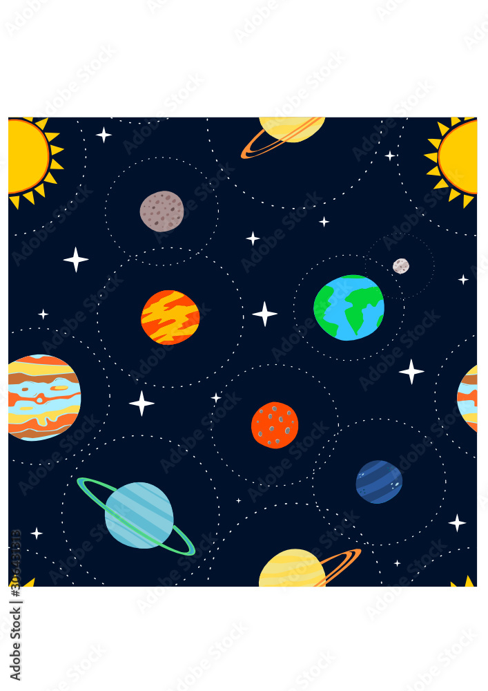 Wrapping Paper Solar System
