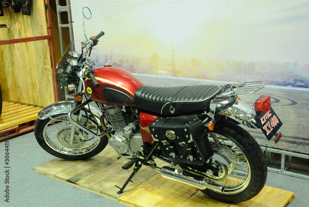 SERDANG, MALAYSIA -MAY 29, 2016: Cafe racer custom bike modified from ...