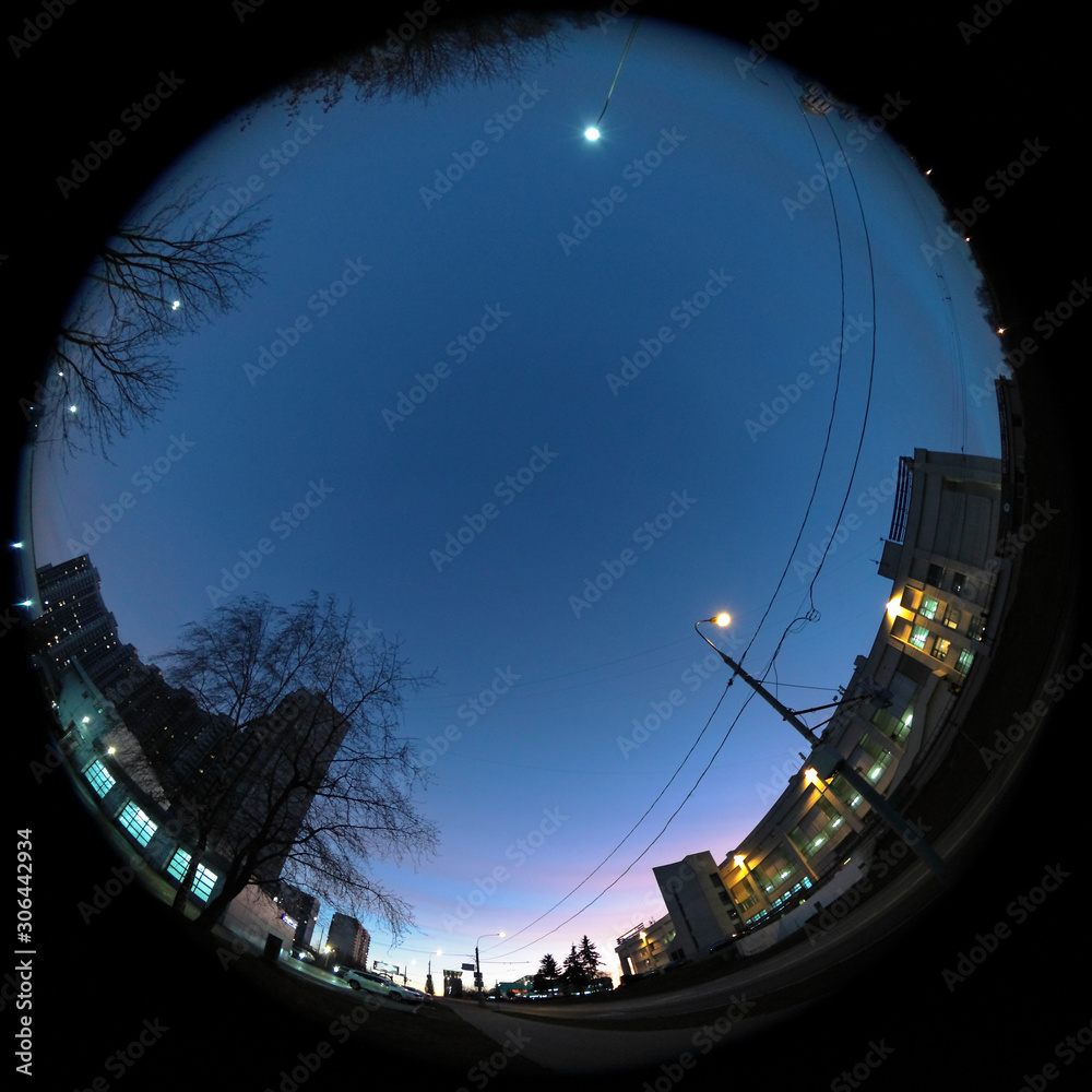 Around on Sky. Taken with a fisheye lens to give the special plate ...