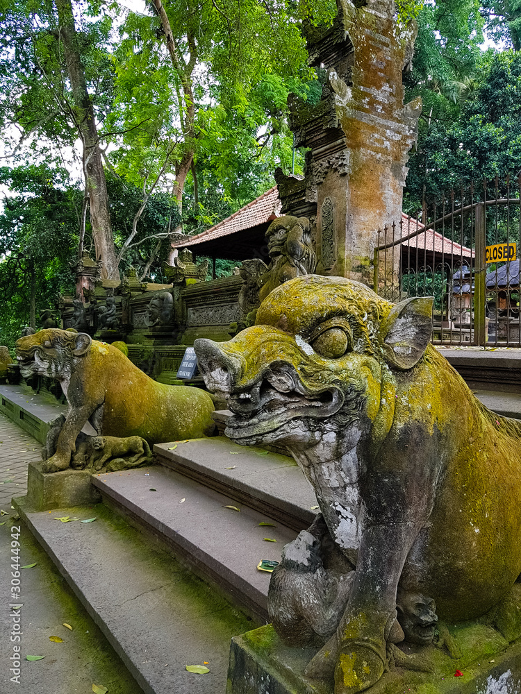 Sacred Monkey Forest Sanctuary in Ubud, Bali, Indonesia. Famous for its ...