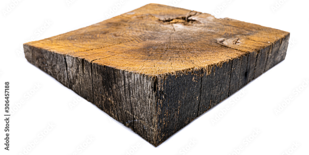 Wood background texture. Square piece of log representing the round ...