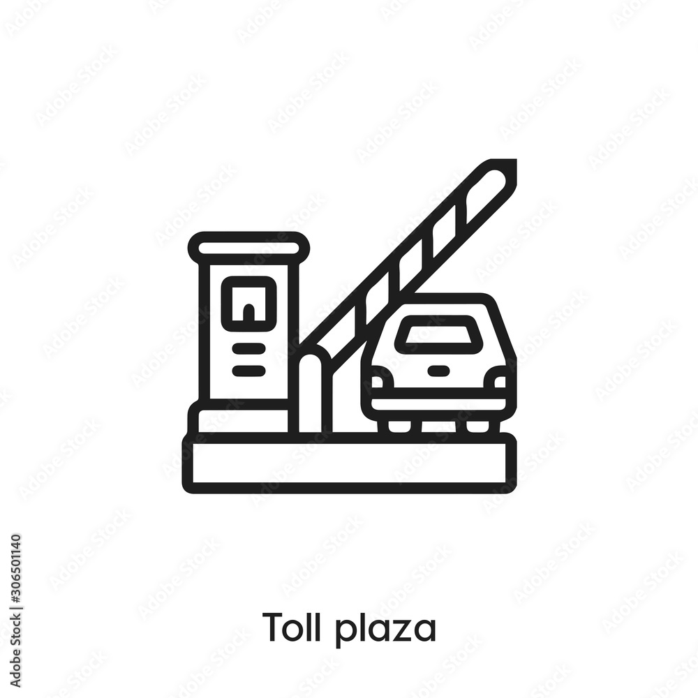 toll plaza icon vector sign symbol Stock Vector | Adobe Stock