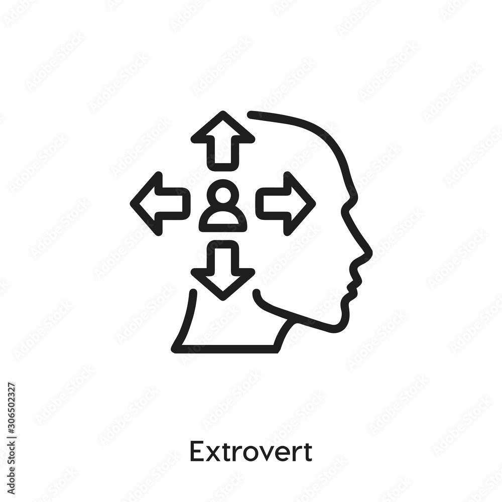 extrovert icon vector sign symbol Stock Vector | Adobe Stock