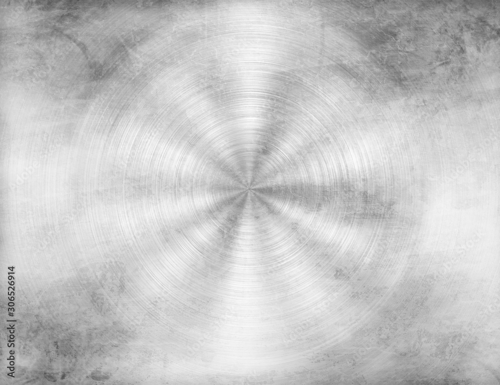 silver metal background with realistic circular brushed texture Stock ...