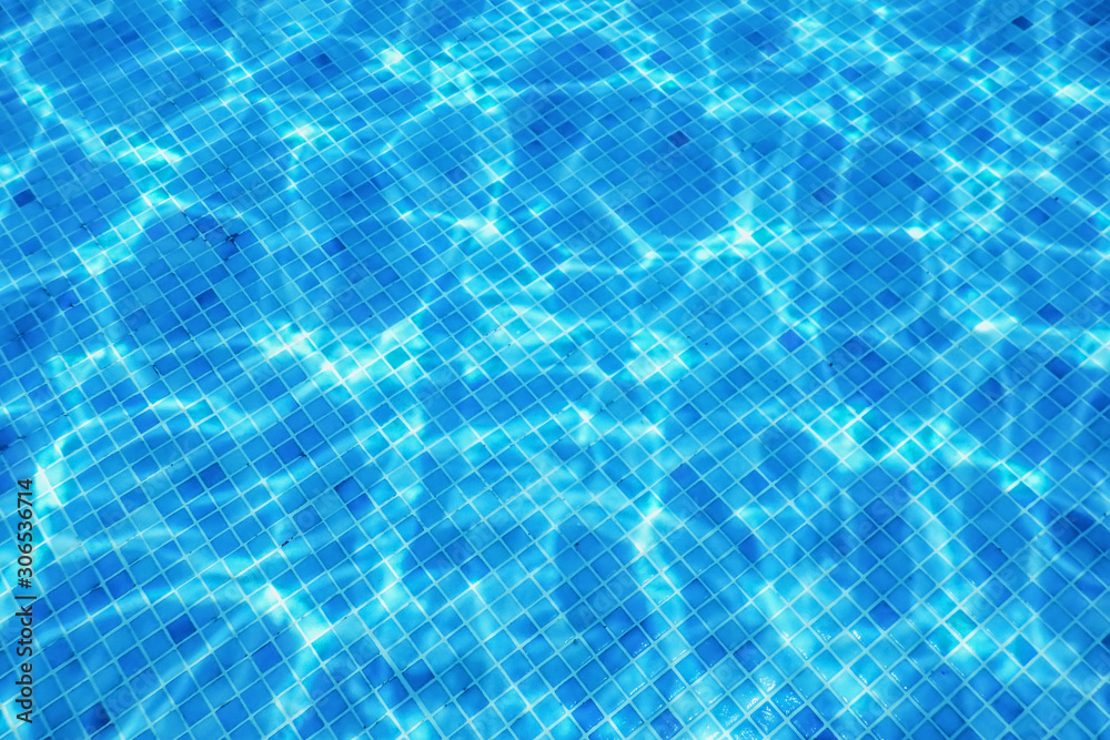 Underwater Swimming Pool Blue Tile, Water Ripples of Swimming Pool ...